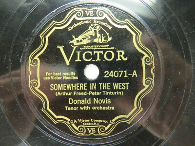 Donald Novis - VICTOR 24071 - Somewhere in the West & As You Desire Me ...