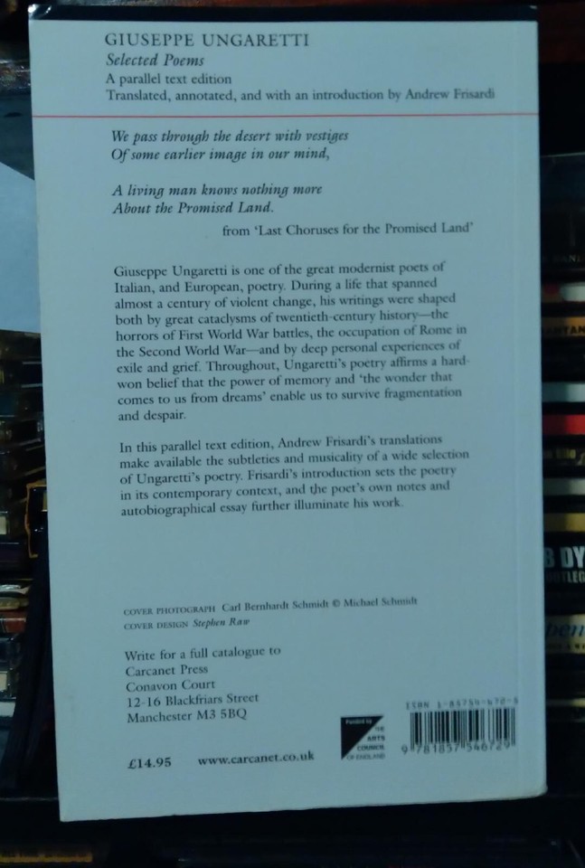 Selected Poems by Giuseppe Ungaretti (2002, 2003 Paperback, Bilingual ...