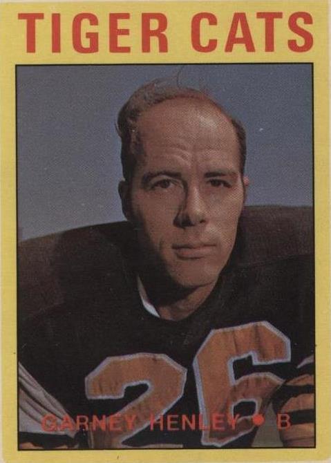 1972 O-Pee-Chee Canadian Football League - Garney Henley #3 for sale ...