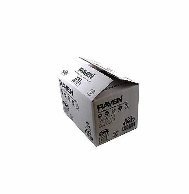 100-1000 SAS Safety RAVEN 66519-66520 6mil Nitrile Glove Powder Free, M ...