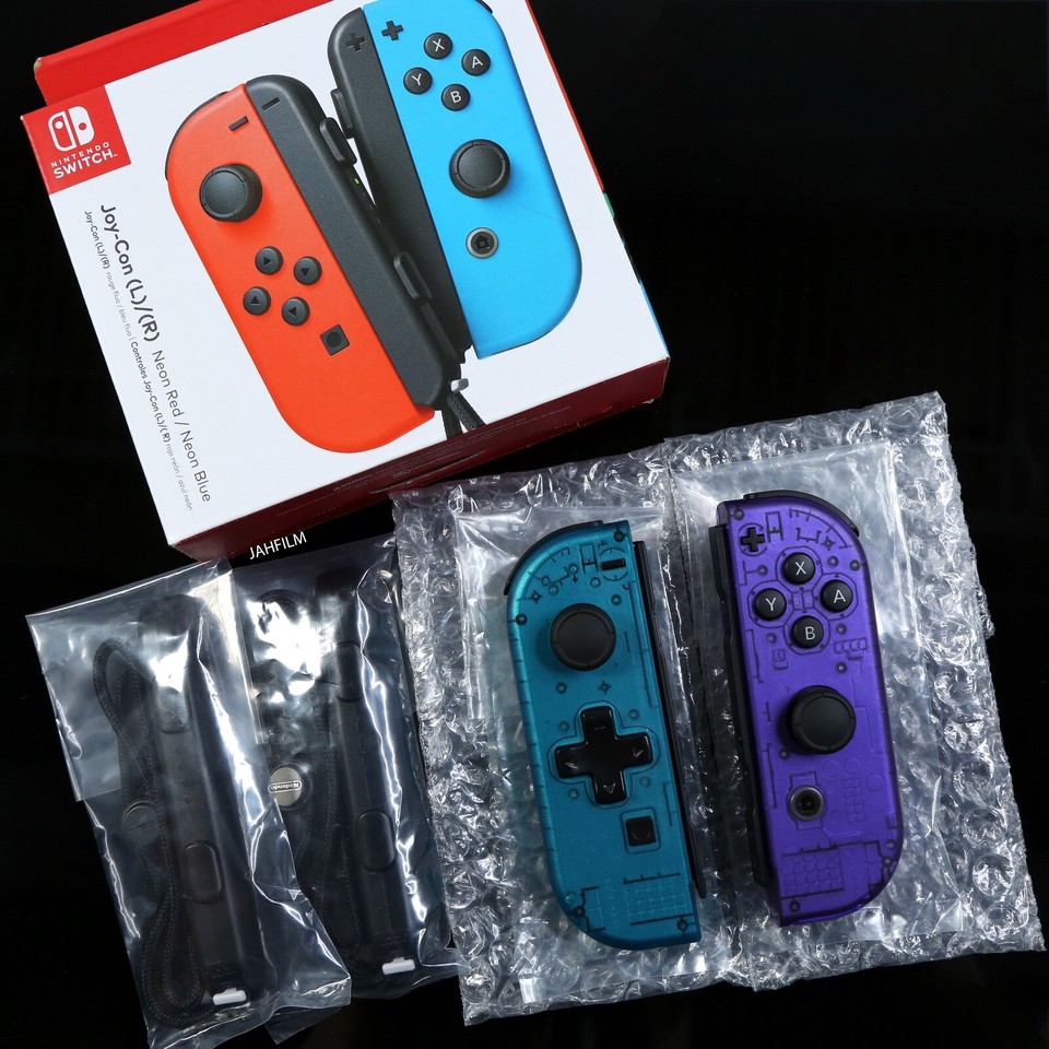 Custom Nintendo Switch Joycons - Pearl Blue & Purple - Brand New joy ...