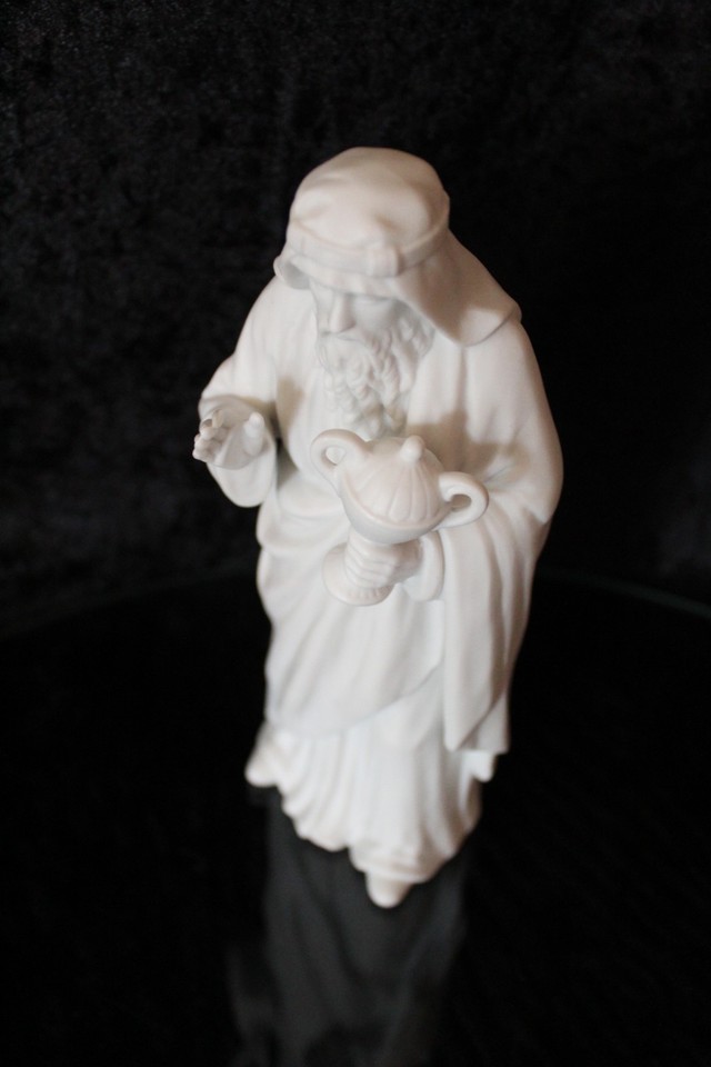 Homco White Bisque Porcelain Nativity Melchior Wise Man 1980s Matte Fin ...