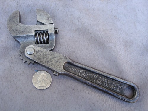 Antique 1916 ANY ANGLE 8” ADJUSTABLE WRENCH-ANTIQUE HAND TOOL | eBay