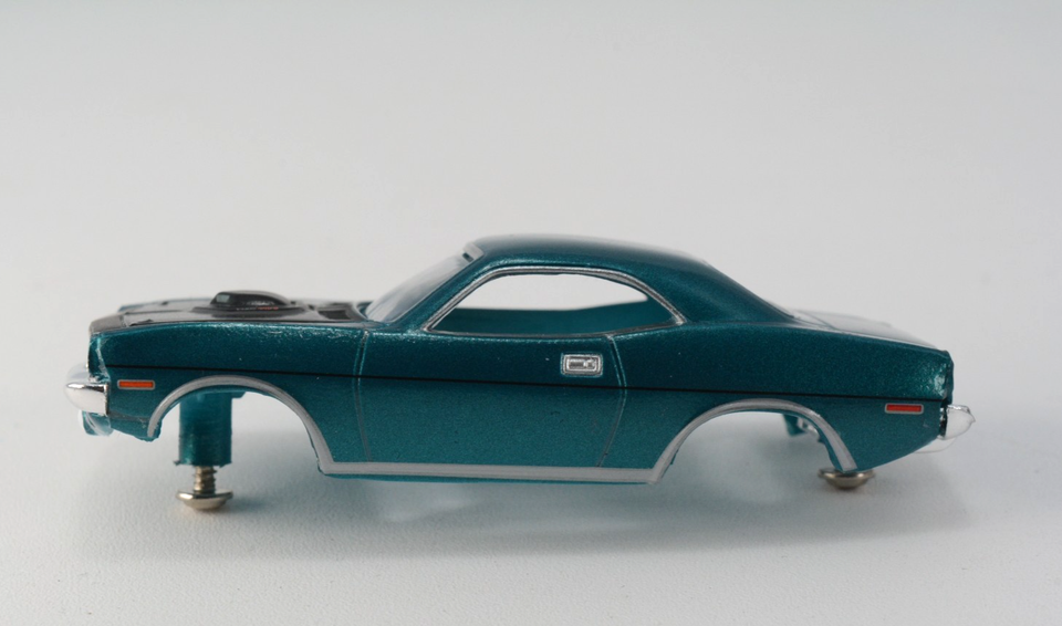 Auto World T-Jet Ok Used Cars 1970 Plymouth Cuda Teal HO Slot Car Body ...