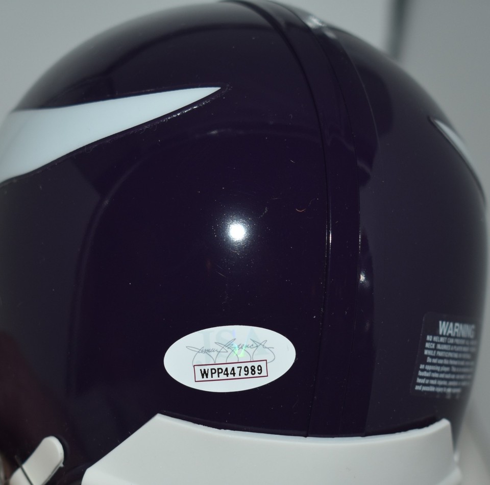 RANDY MOSS SIGNED VSR4 REPLICA MINI HELMET MINNESOTA VIKINGS HOF 18 ...