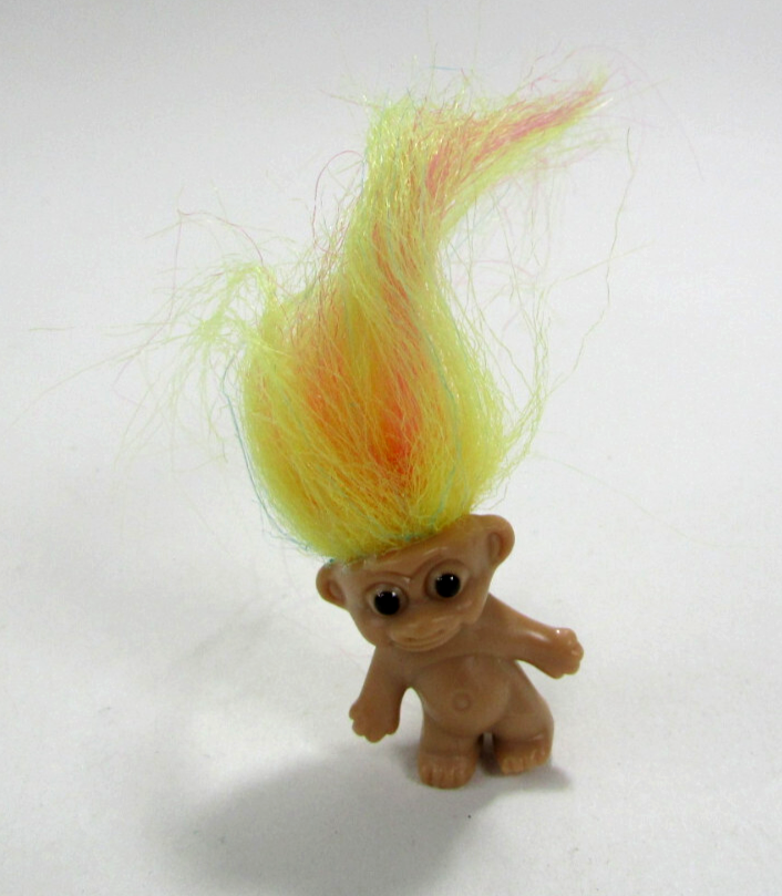 Vtg Miniature Troll Doll 1" - 2" Tall ~ Multicolor Hair ~ Cute Retro ...