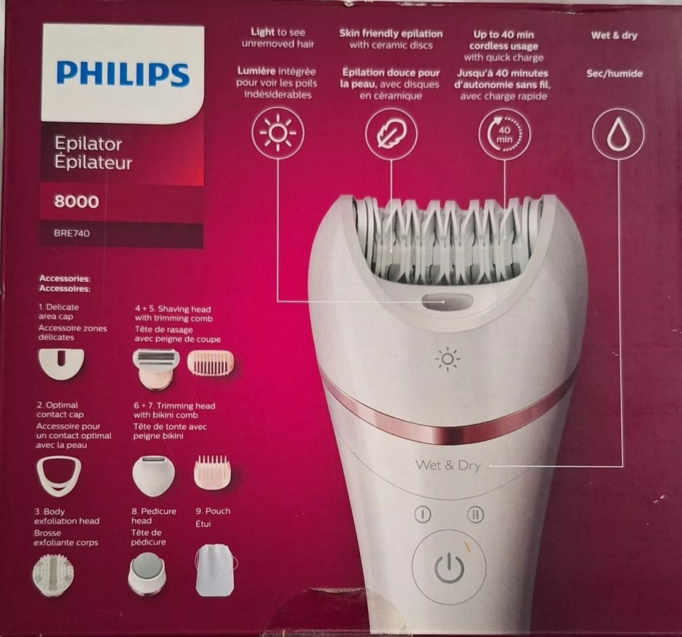 Philips Beauty Epilator Series 8000 5 in 1 Shaver for Women, Trimmer ...