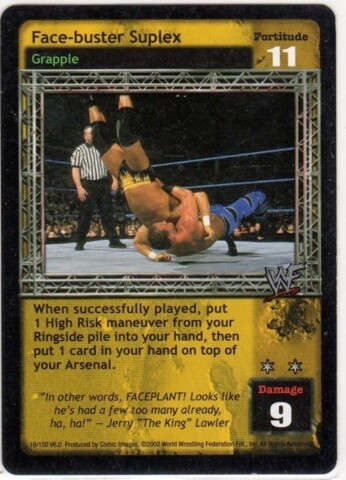 WWE: Face-buster Suplex [Played] card type Grapple Raw Deal Wrestling ...