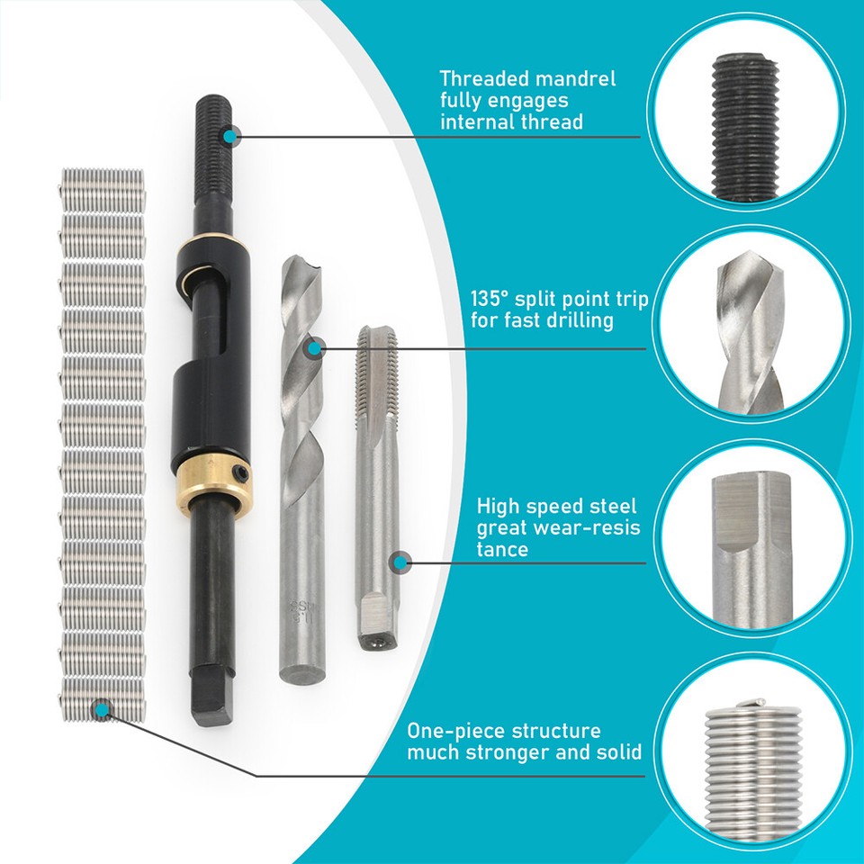 M11x1.5 Head Bolt Thread Repair Kit 35119S for Cadillac Honda Toyota GM ...