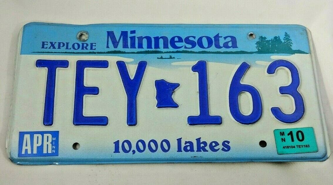 Minnesota Explore 10,000 Lakes License Plate 2010 | eBay