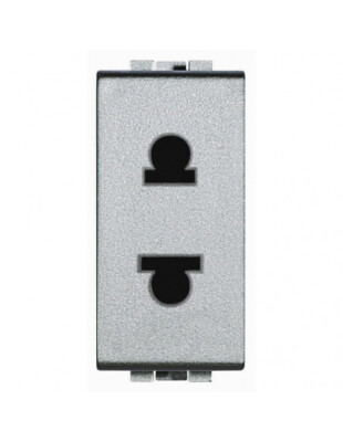 Prise standard euro US 2P+T Livinglight 127/250 V Tech 1 module BTICINO ...