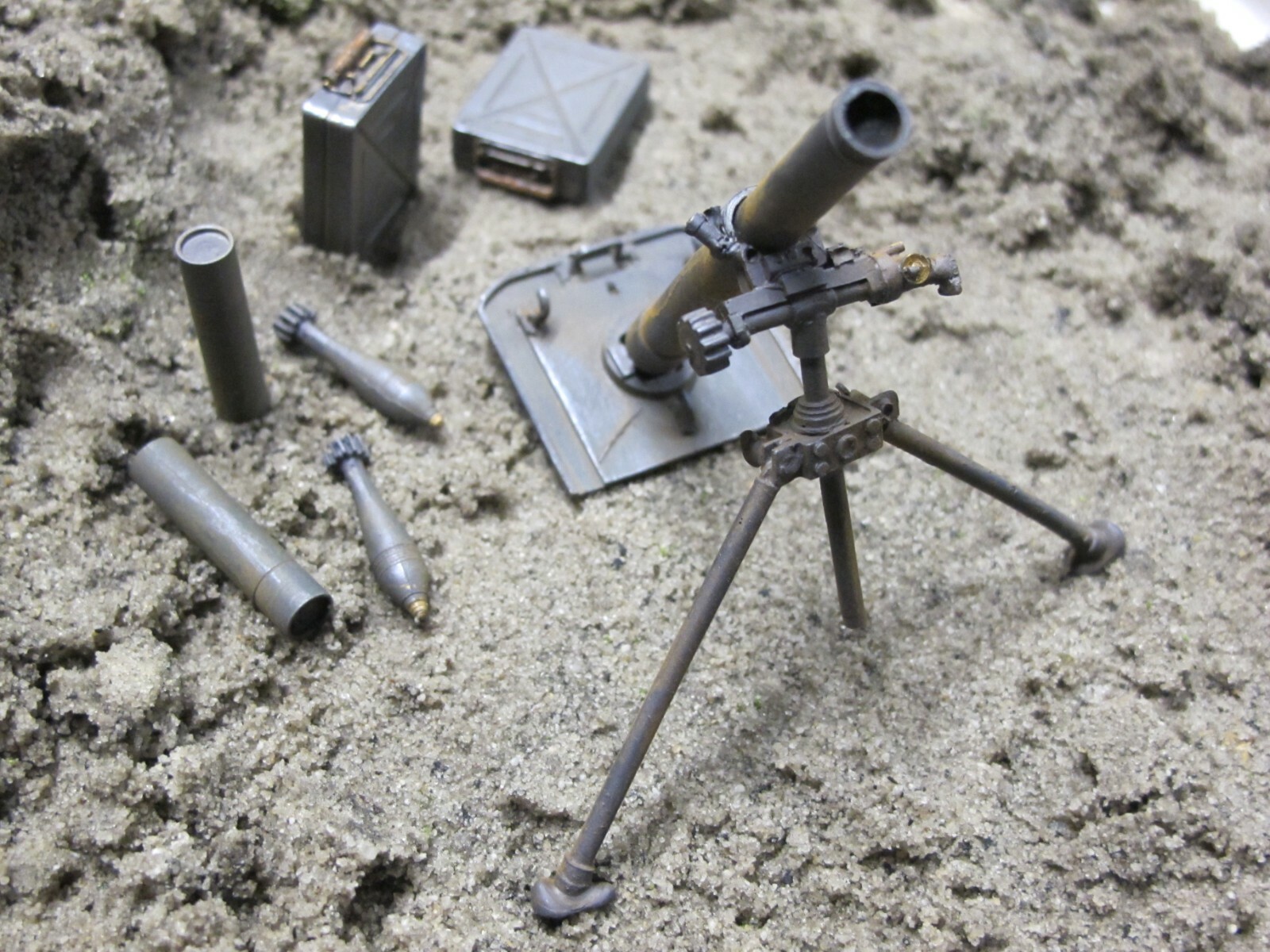 Wehrmacht Granatwerfer GrW 34 Motar 8cm Diorama Panzer Ladegut Zubehör ...