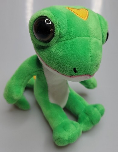 Geico 5" Plush Gecko Stuffed Animal Mascot Toy Green White Yellow | eBay