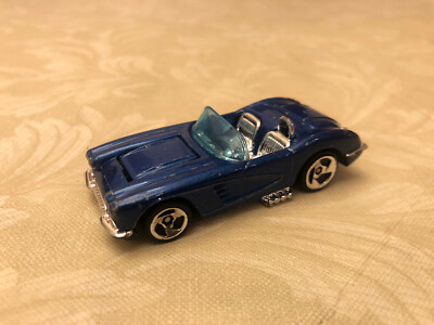 HOT WHEELS '58 CORVETTE Mattel Die-Cast Blue Chrome Car 1994 | eBay