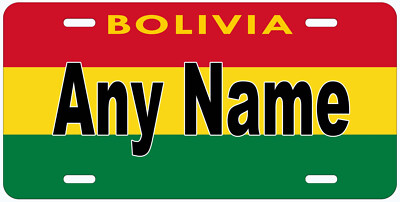 Bolivia Flag Any Name Personalized Novelty Car License Plate | eBay