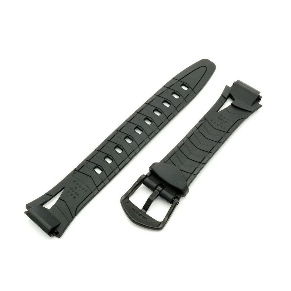 Genuine Casio Black Rubber Watch Band Strap for Sport Rubber Series STR ...