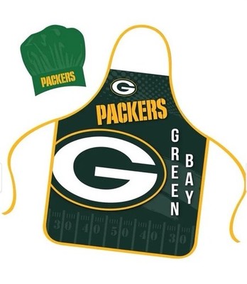 NFL BBQ/Kitchen Apron & Chef Hat set - All Teams - free Green Bay ...