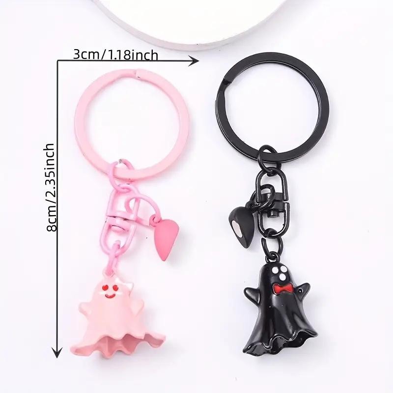Couples Magnetic Halloween Ghost Keychain Cartoon Doll Bag Pendant Key ...