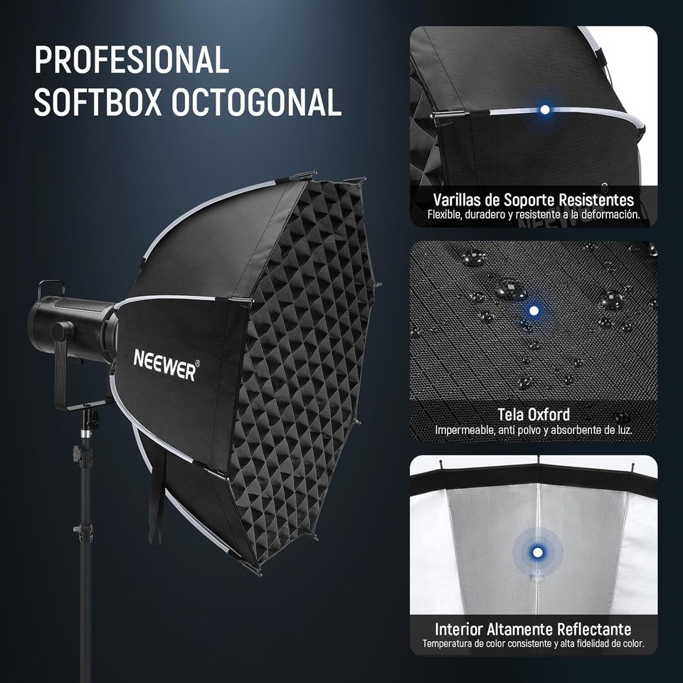 NEEWER 35.4''/90cm Softbox Quick Release Octagon Soft Box for Aputure ...