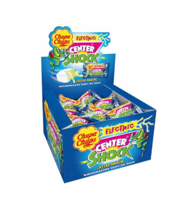 FULL BOX - CENTER SHOCK ELECTRIC- 100x4G = 400G - EXTRA SOUR CHEWY GUM ...