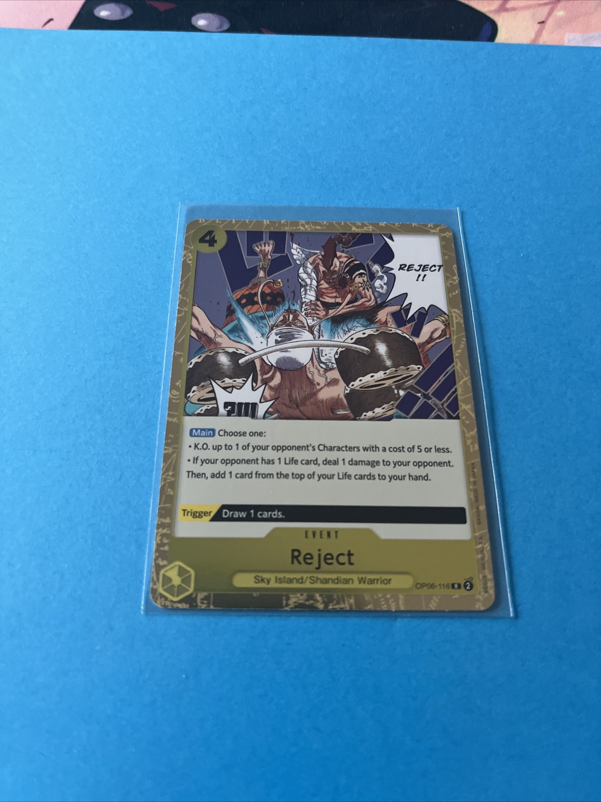 Reject. Event. OP06-116. Rare. One Piece Card Game Wings Of The Captain ...