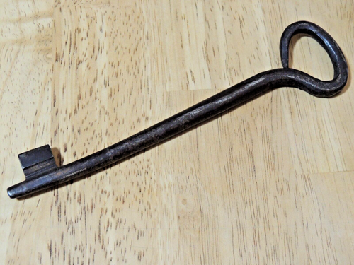 Antique Skeleton Iron Key, Hand Wrought, Blacksmith, 6 1/2" Long ...