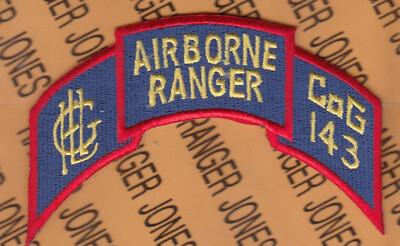 US Army Co G 143rd Infantry Airborne Ranger LRS HLG ~4.25" patch c/e C ...