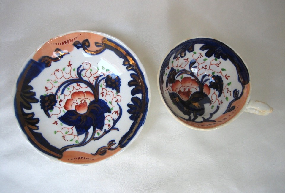 Gaudy Dutch Welch Soft Paste Porcelain Cup and Saucer | eBay