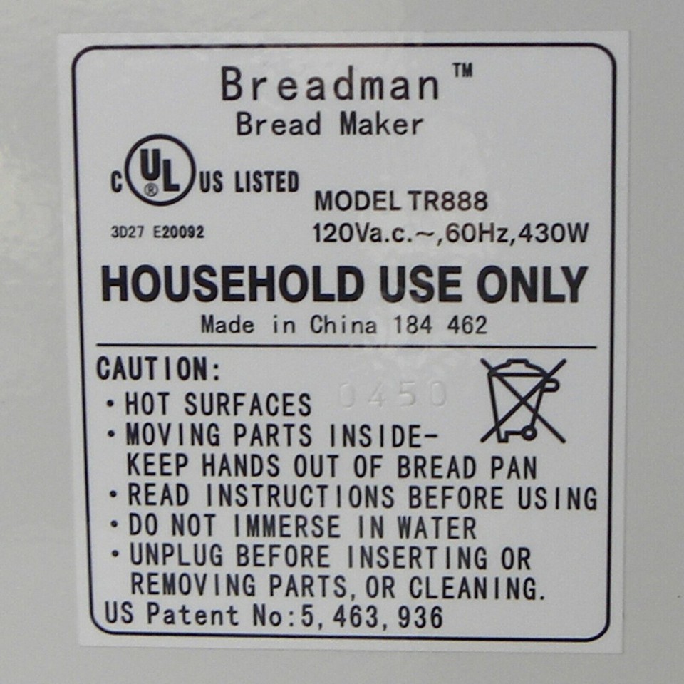 Pan Seal Kit for Breadman Bread Maker Models TR888 (8MKIT) TR888M | eBay