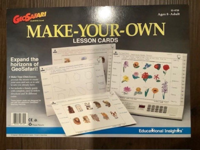 GeoSafari Electronic Learning Game Card Set "MAKE-YOUR-OWN " 10 Two ...