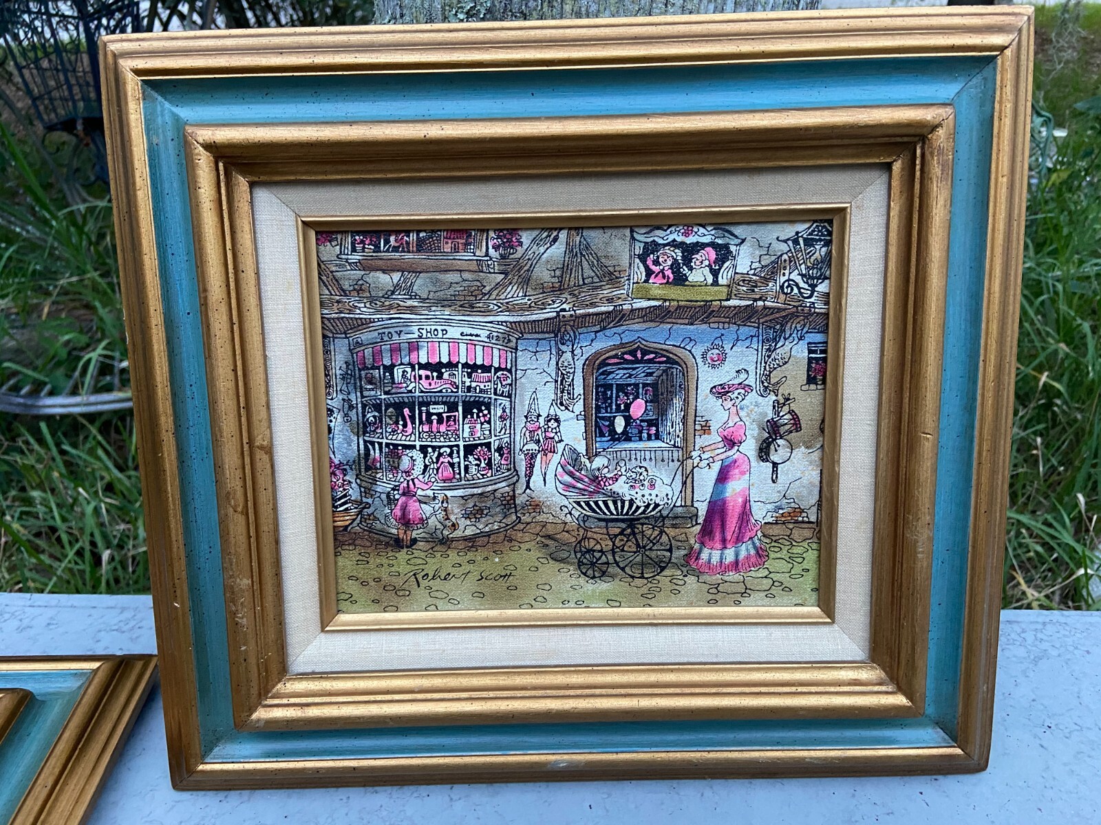 2 Vintage Robert Scott Paris Street Paintings Art and Candy Very Unique ...