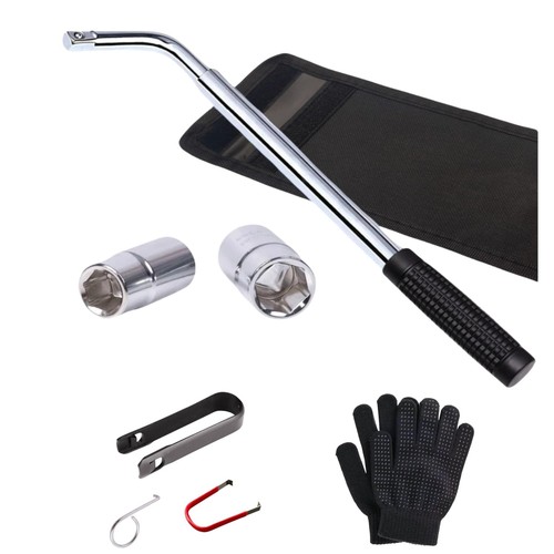 Telescoping Lug Wrench, Wheel Wrench with CR-V Sockets (17/19, 21/23mm ...