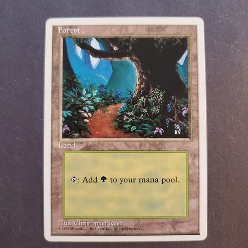 MTG Magic the Gathering Alternate 4th Edition Forest EX Excellent | eBay