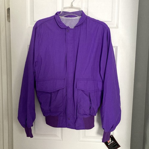 NWT 90s Vintage Hartwell ViaSport Purple Nylon Full Zip Windbreaker ...