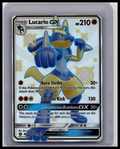 Pokemon - Lucario GX Hidden Fates Shiny Vault SV64/SV94 SM Shiny Holo ...