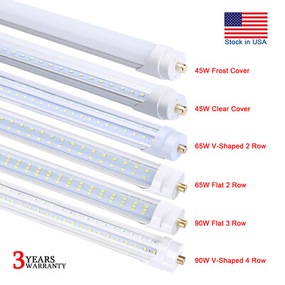 T8 T12 8FT LED Tube Light FA8 Single Pin 90W 65W 45W 8 Foot LED Shop ...