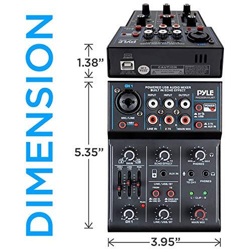 Pyle Professional Wireless 3-Channel DJ Mixer – Bluetooth, USB ...