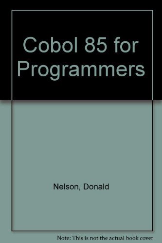COBOL 85 FOR PROGRAMMERS By D F Nelson - Hardcover 9780444012326 | eBay
