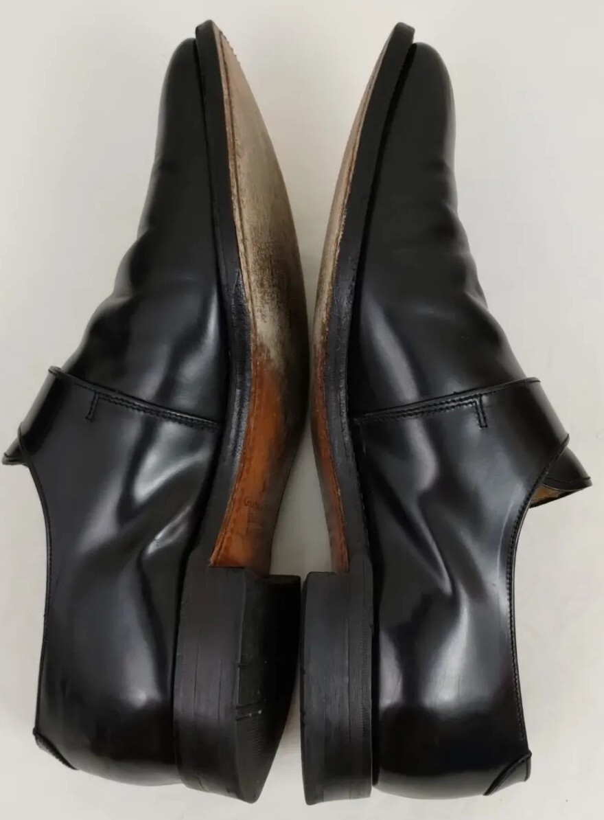 Loake Paisley Mens Black Leather Buckle Monk Strap Slip On Dress Shoes ...