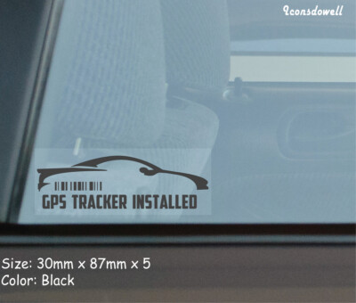 5 X GPS TRACKER INSTALLED Car Security Stickers Truck Warning Decal ...