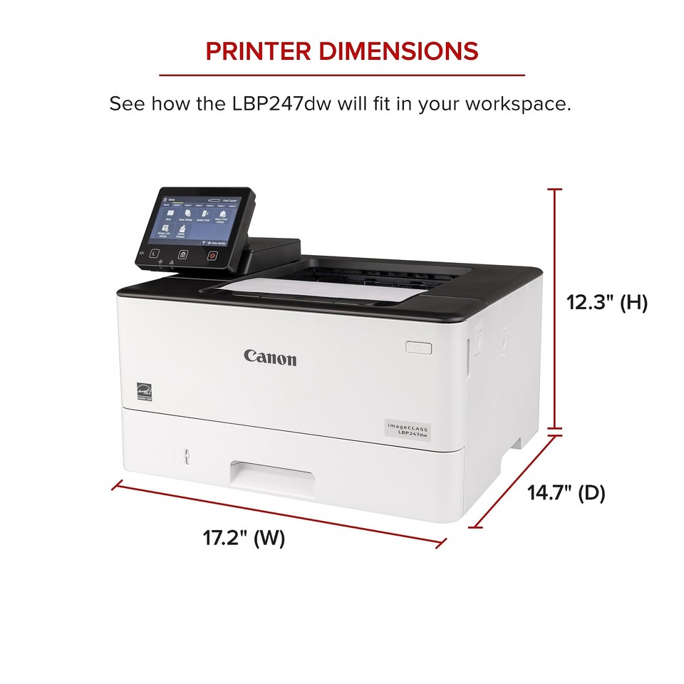 Canon imageCLASS LBP LBP247DW Desktop Wireless Laser Printer Monochrome ...