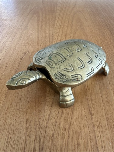 Vintage Taiwan Brass-Tone Turtle Trinket Box Hinged Lid – Repair | eBay