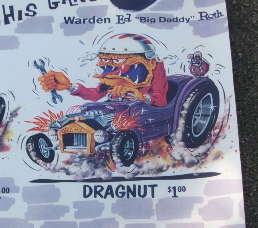 Ed Roth Rat Fink Store Display Banner Poster Ad Model Cars MR GASSER ...