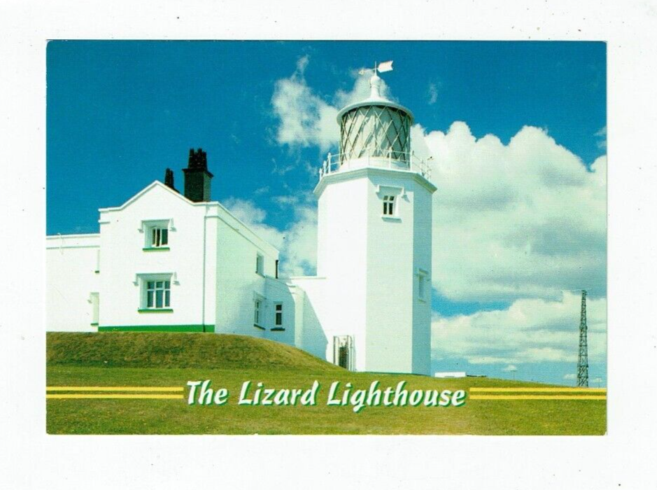 CORNWALL COLOUR POSTCARD BY J. HINDE. 2DC 1590 THE LIZARD LIGHTHOUSE ...