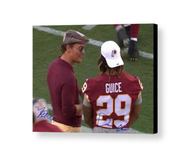 Framed Derrius Guice Matthew McConaughey Washington Redskins faux ...
