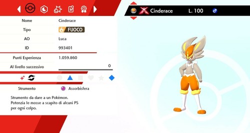 Cinderace Ultra Shiny Gigamax 6 IV BR Hidden Ability Pokemon Spada ...