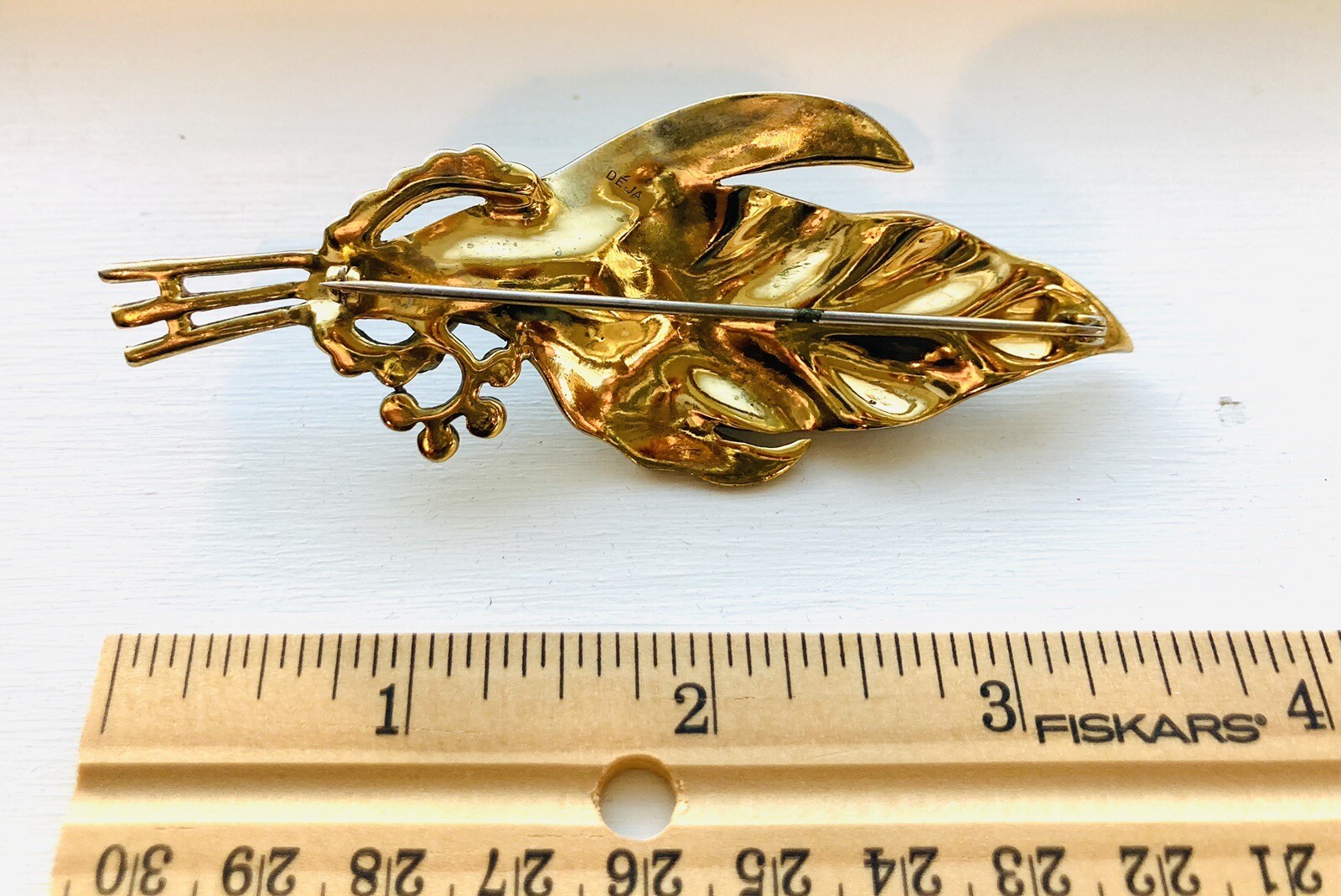 Vintage 1930s 1940s Deja Reja signed pin enamel rhine… - Gem