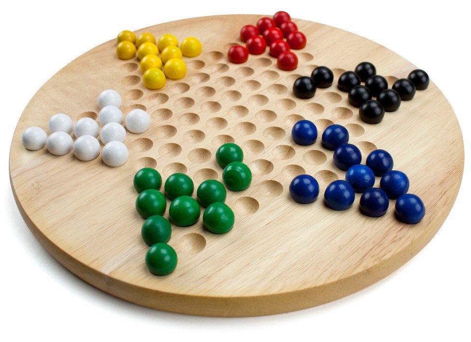 11.5 Inch - All Natural WOOD Chinese Checkers with WOODEN MARBLES | eBay