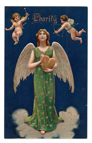 Angel Keeper/Guardian And Cherubs. CPA IN Relief With Gold ...