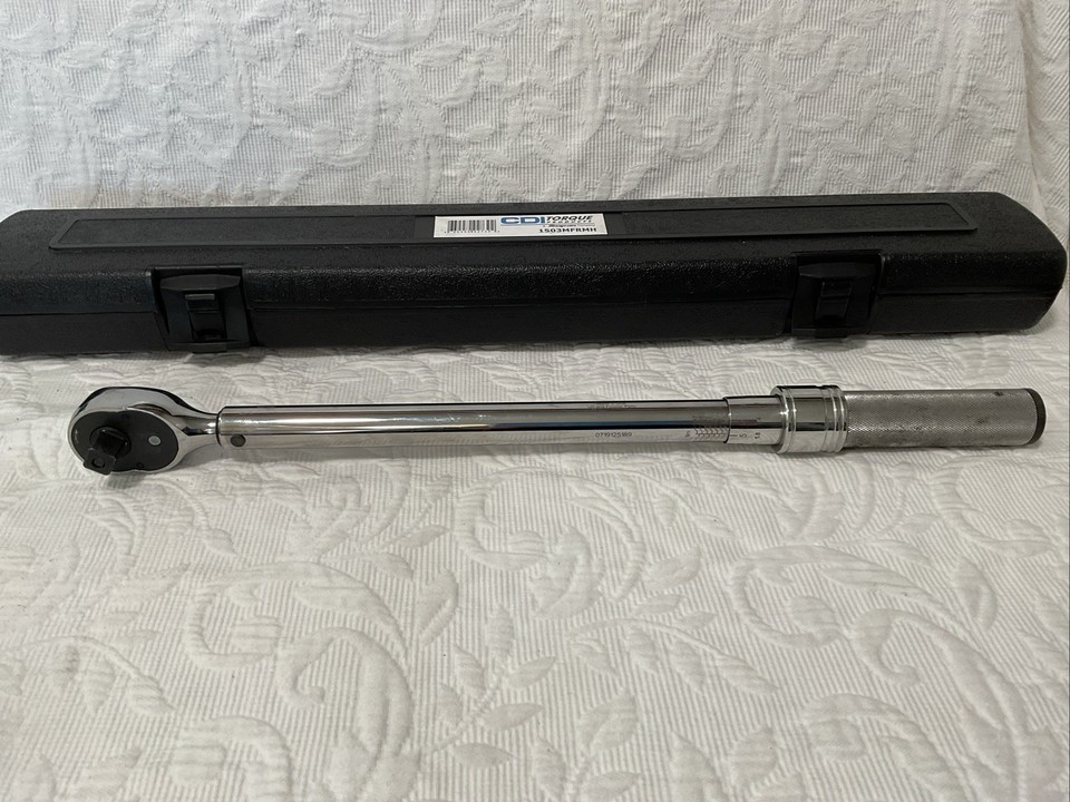 CDI 1503MFRMH Micro-Adjustable Torque Wrench, 20-150ft/lb Range, 1/2 ...